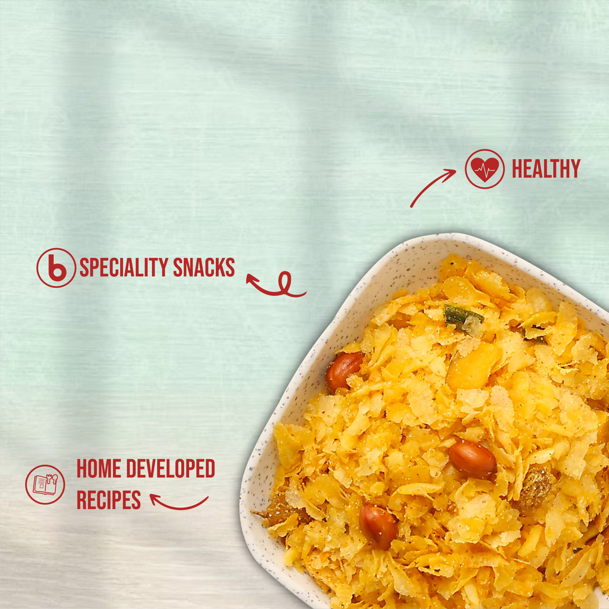 Roasted Poha & Crunchy Potato Chevda | Baska Foods