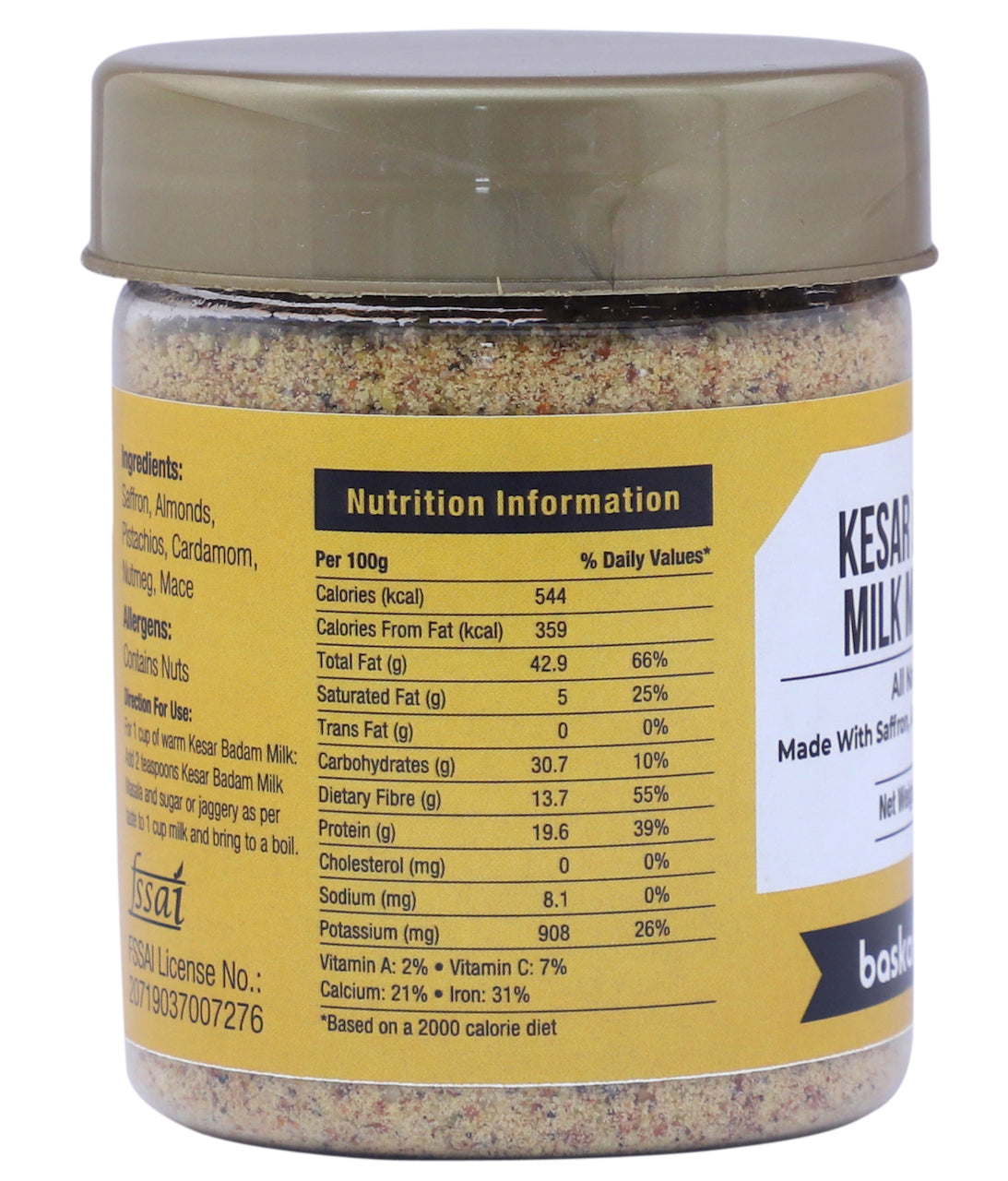 Kesar Badam Milk Masala | Baska Foods