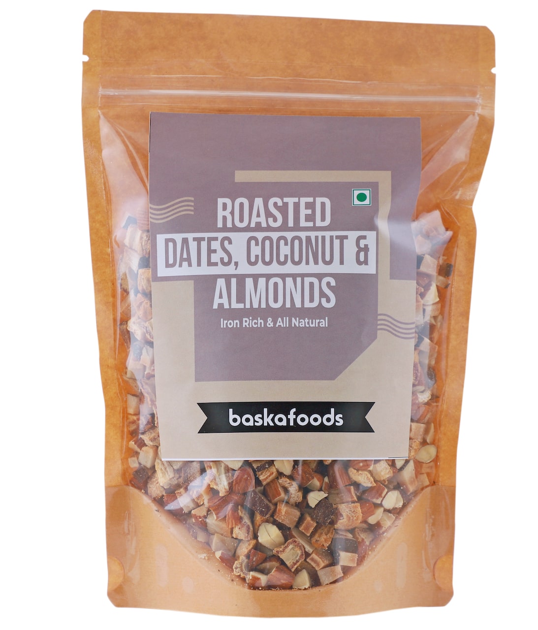 Roasted Dates, Coconut & Almonds (350 Gm) | Baska Foods